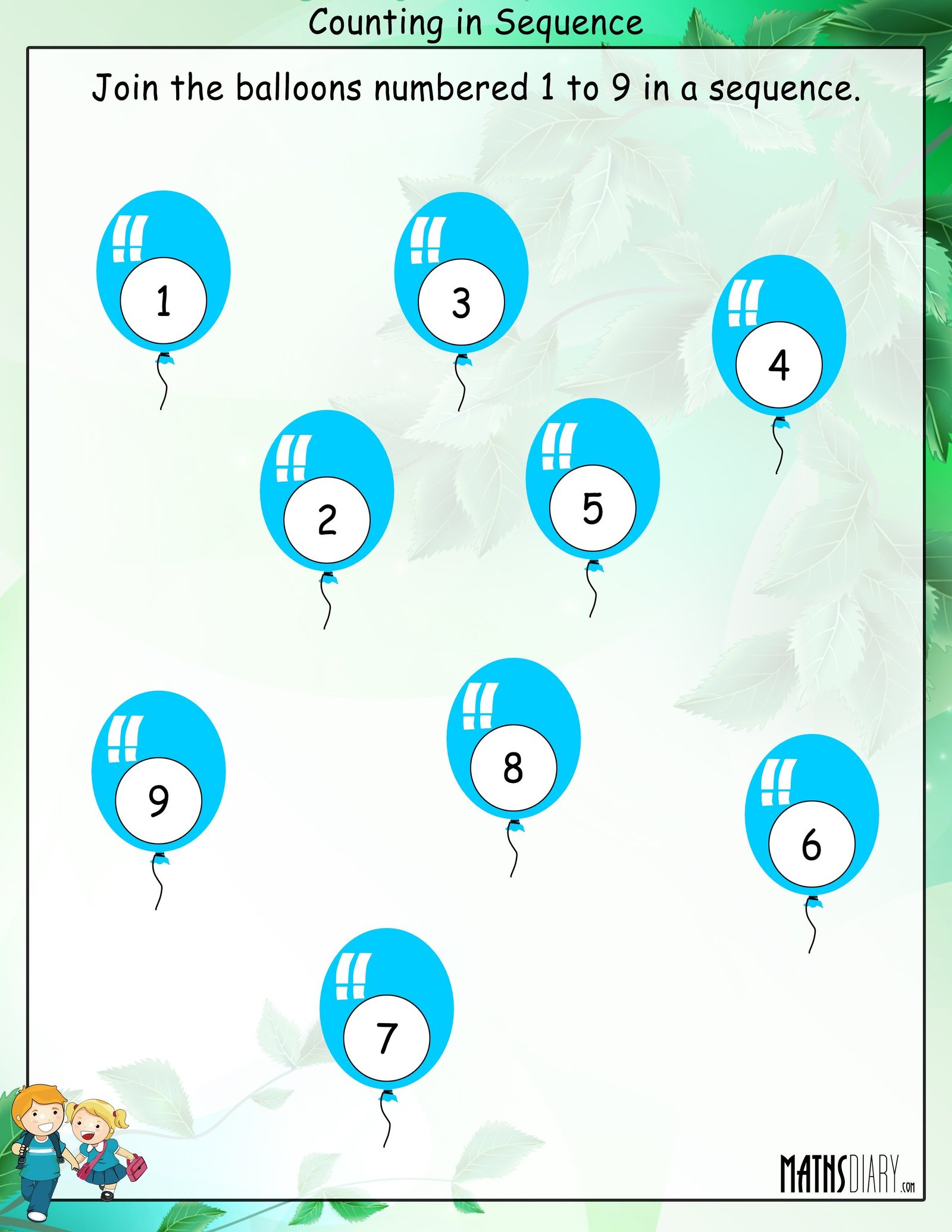 Join Objects In Sequence Of Numbers Math Worksheets MathsDiary