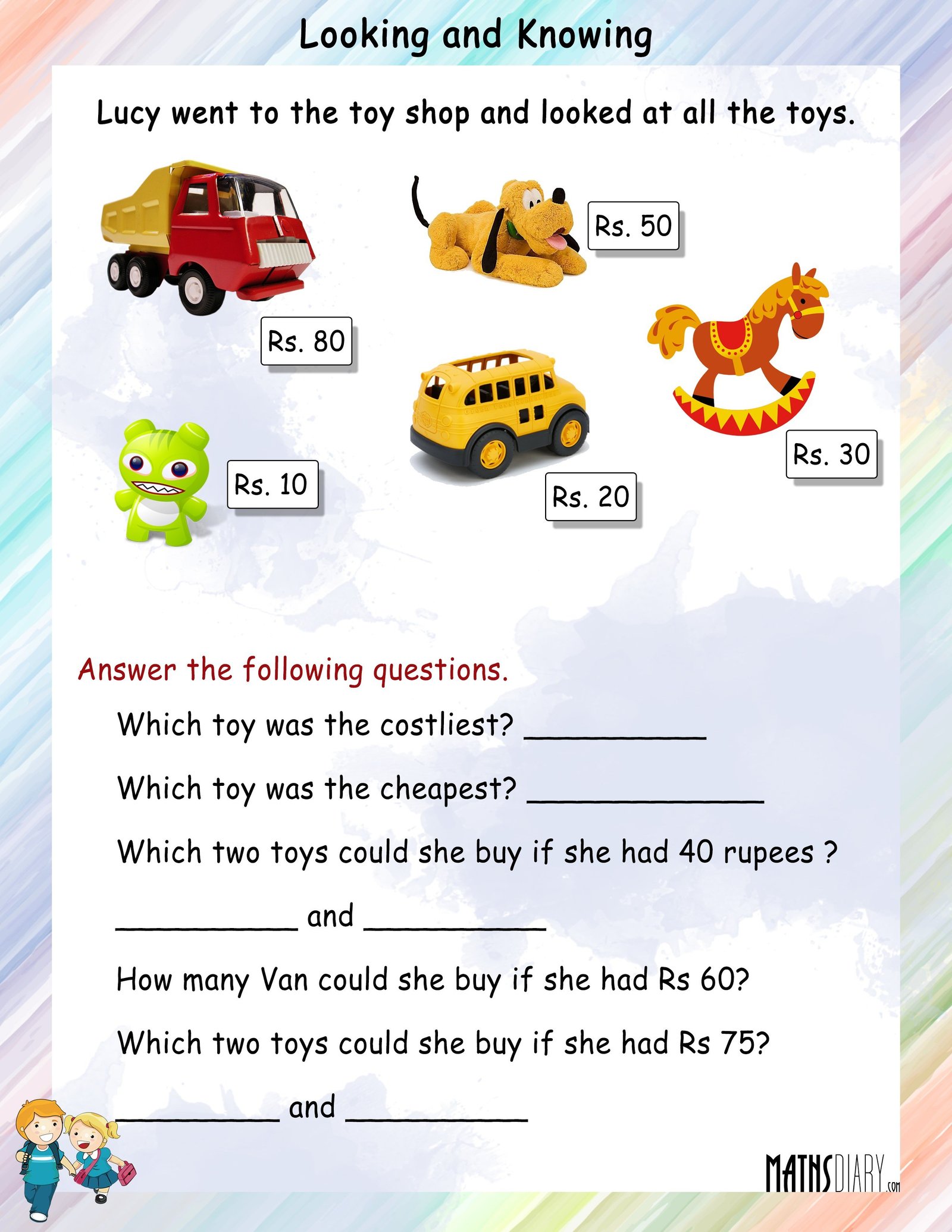 Data Handling - Math Worksheets - MathsDiary.com Data Handling - Math Worksheets - MathsDiary.com