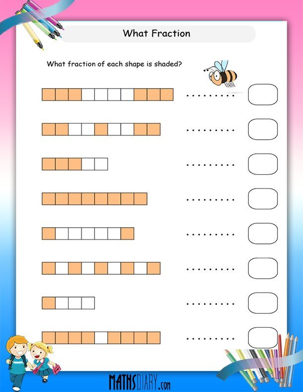 Writing Fractions Worksheets Math Worksheets MathsDiary Writing Fractions Worksheets Math Worksheets MathsDiary