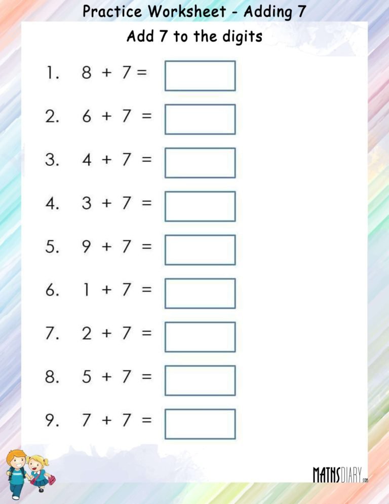 Adding 1 to 9 in 1- digit numbers Practice Worksheets - Math Worksheets ...