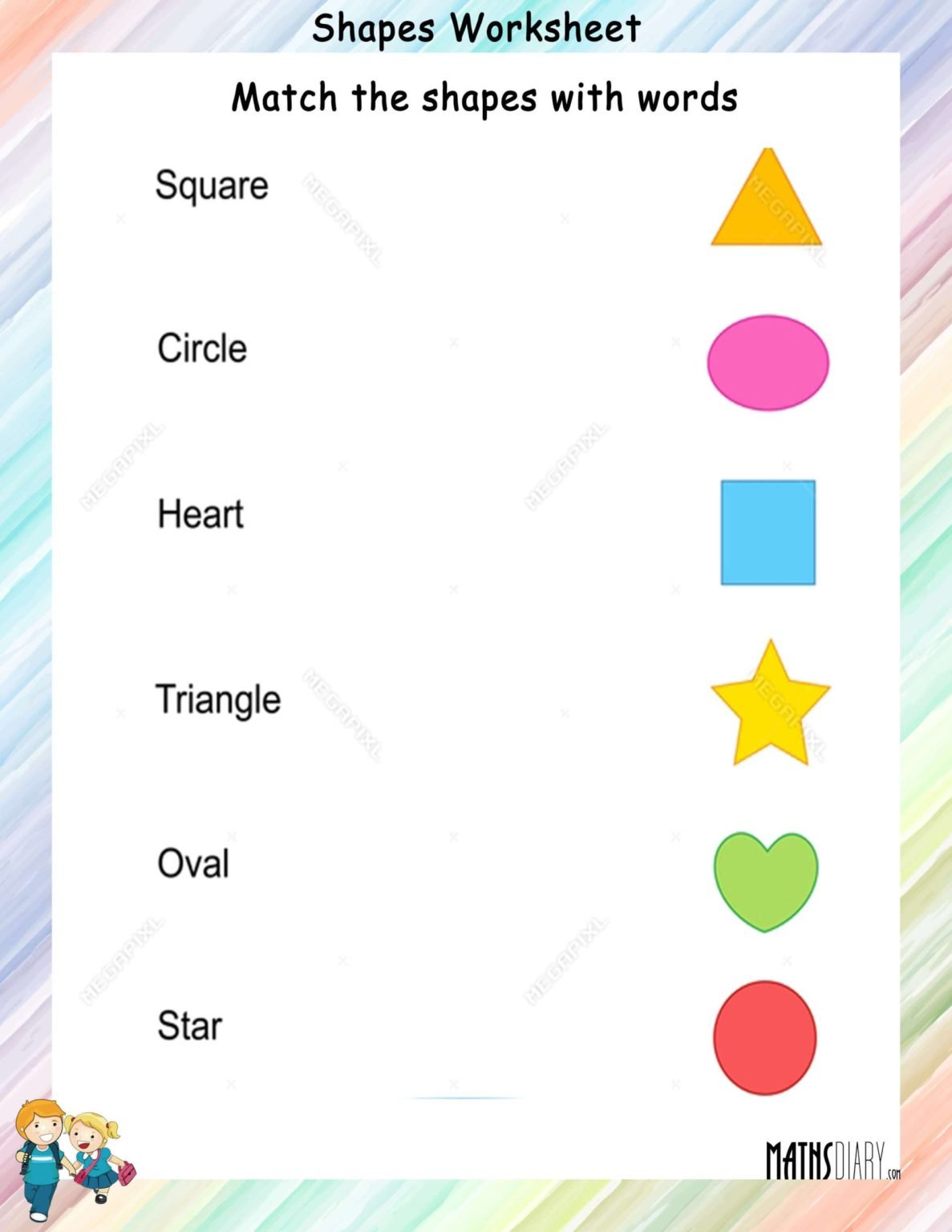 Shapes – LKG Math Worksheets