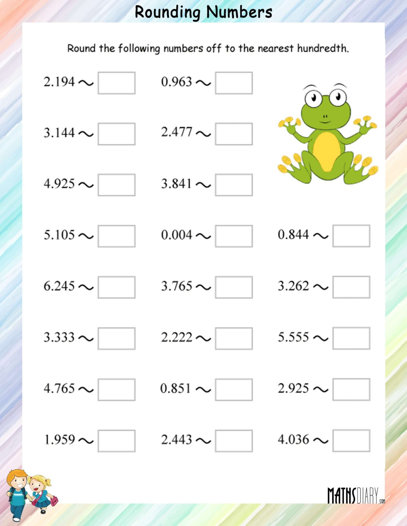 Round to the nearest 10’s, 100’s, 1000’s place - Math Worksheets ...