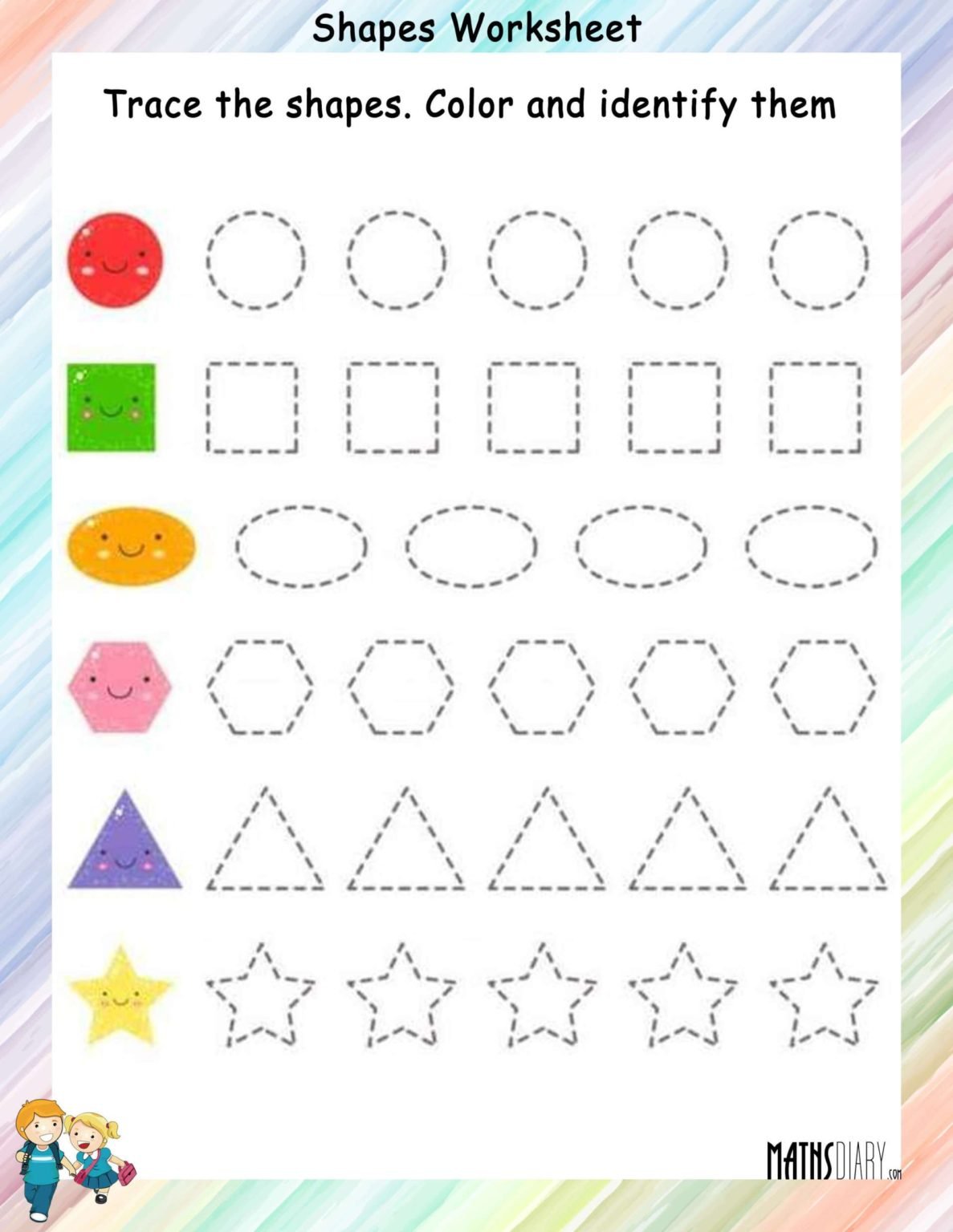 Shapes – Grade 1 Math Worksheets