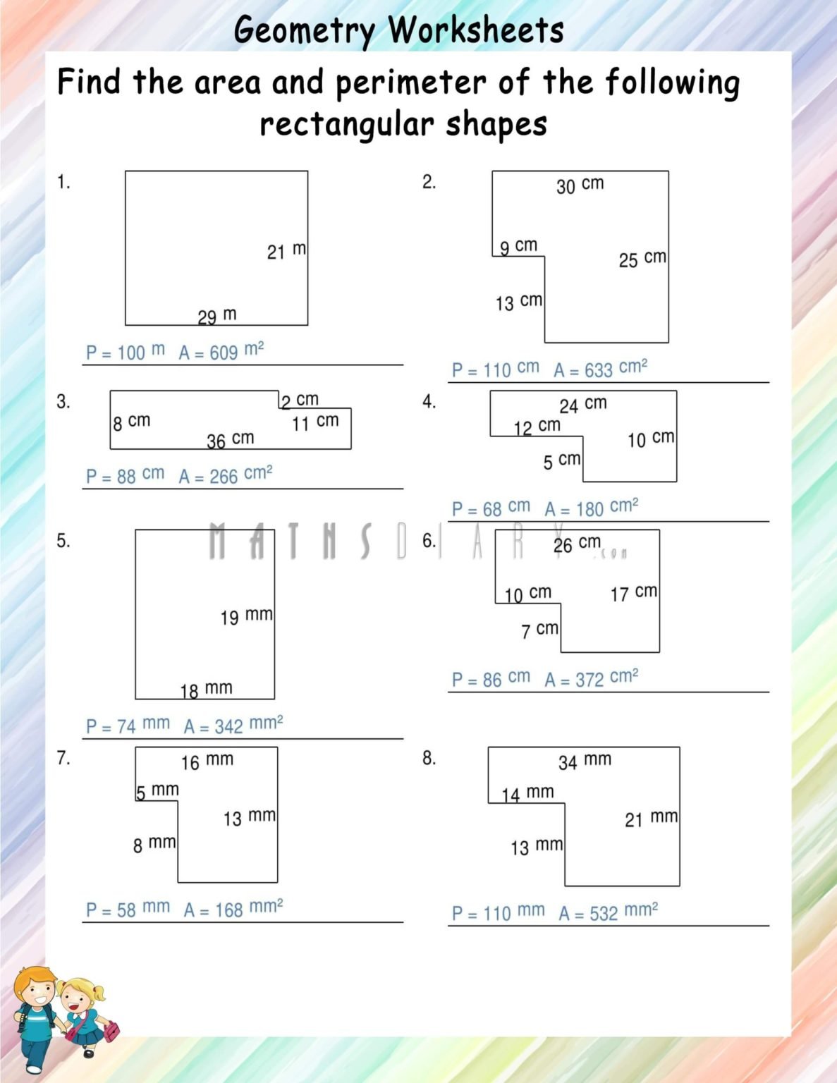 Area and perimeter of irregular shapes worksheets - Math Worksheets ...