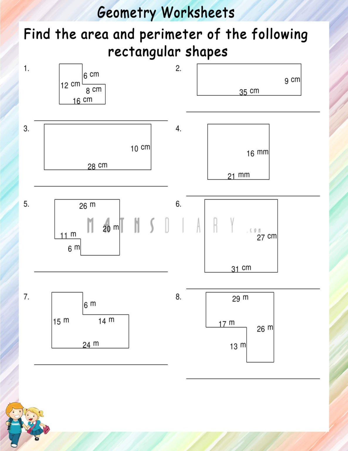 Area and perimeter of irregular shapes worksheets - Math Worksheets ...
