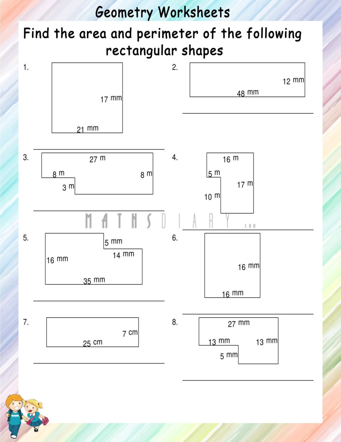Area and perimeter of irregular shapes worksheets - Math Worksheets ...