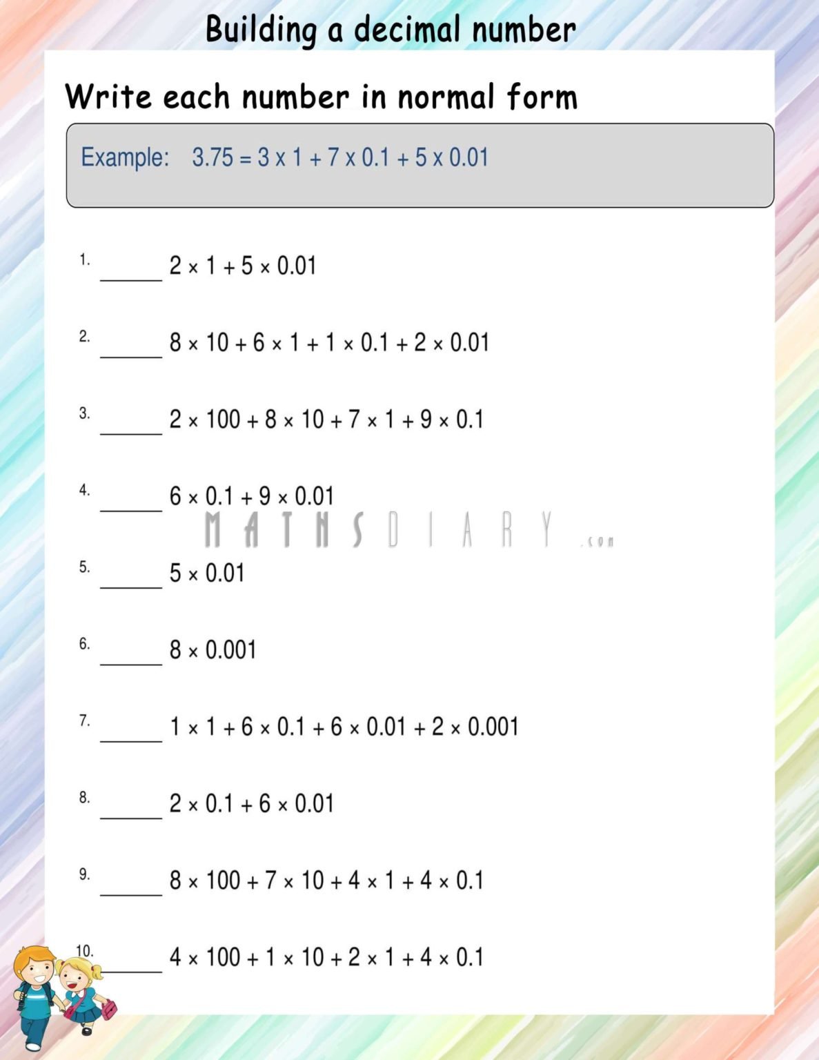 Playing With Numbers Math Worksheets