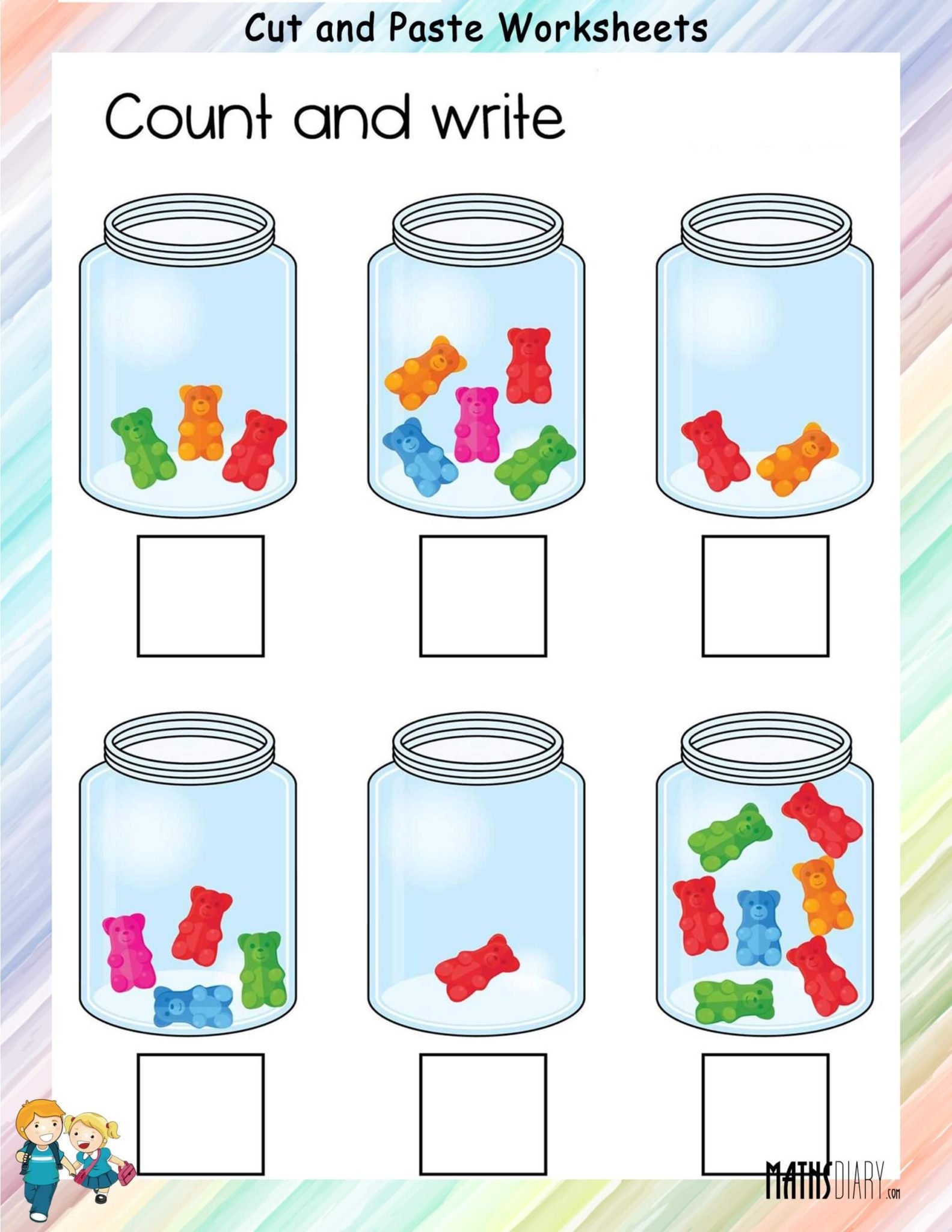 Count and write worksheets - Math Worksheets - MathsDiary.com