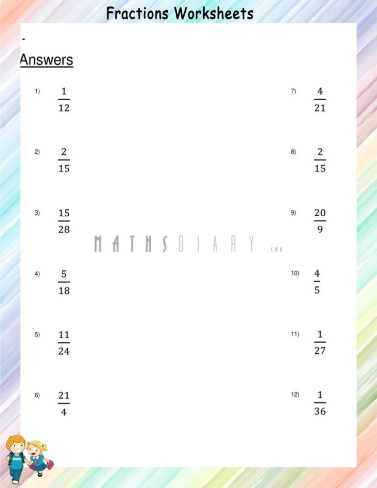 Multiplying fractions with missing factors - Math Worksheets ...