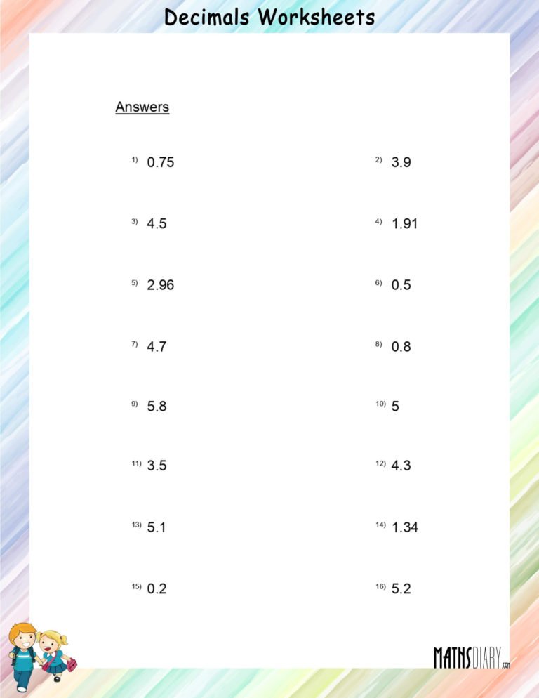 Find The Missing Addend In Addition Of Decimal Numbers Math