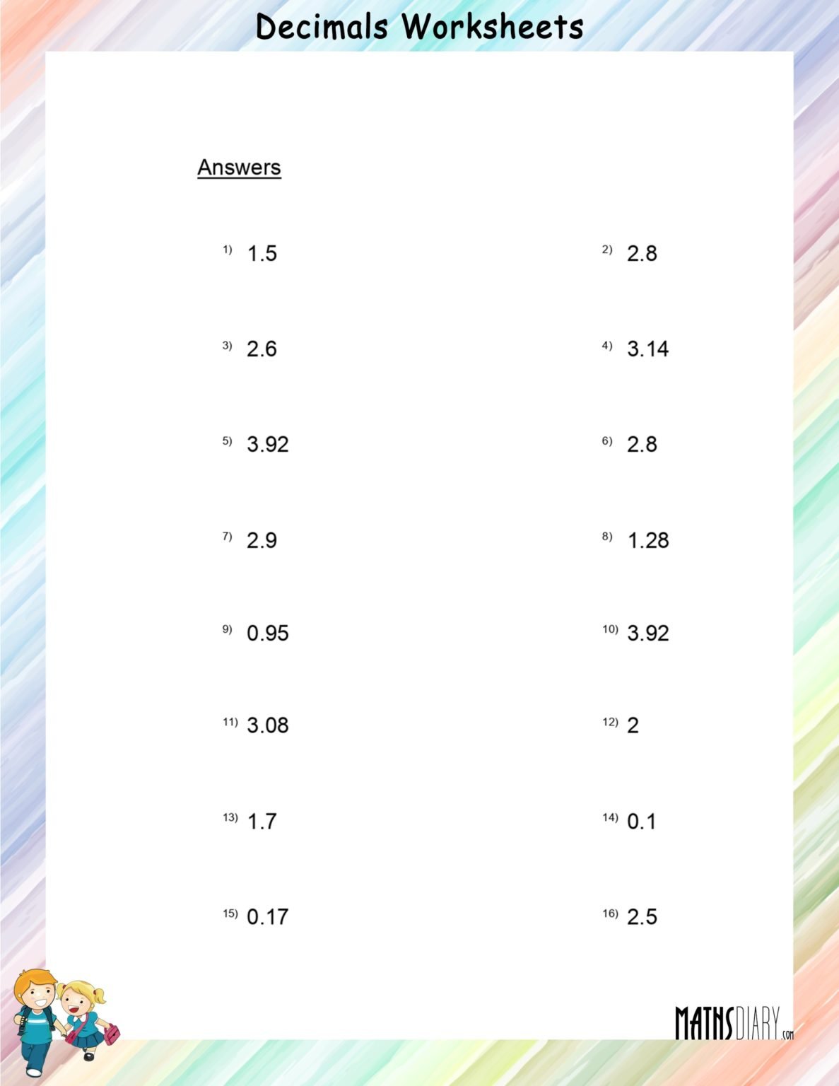 Find the missing number in addition of Decimal numbers - Math ...