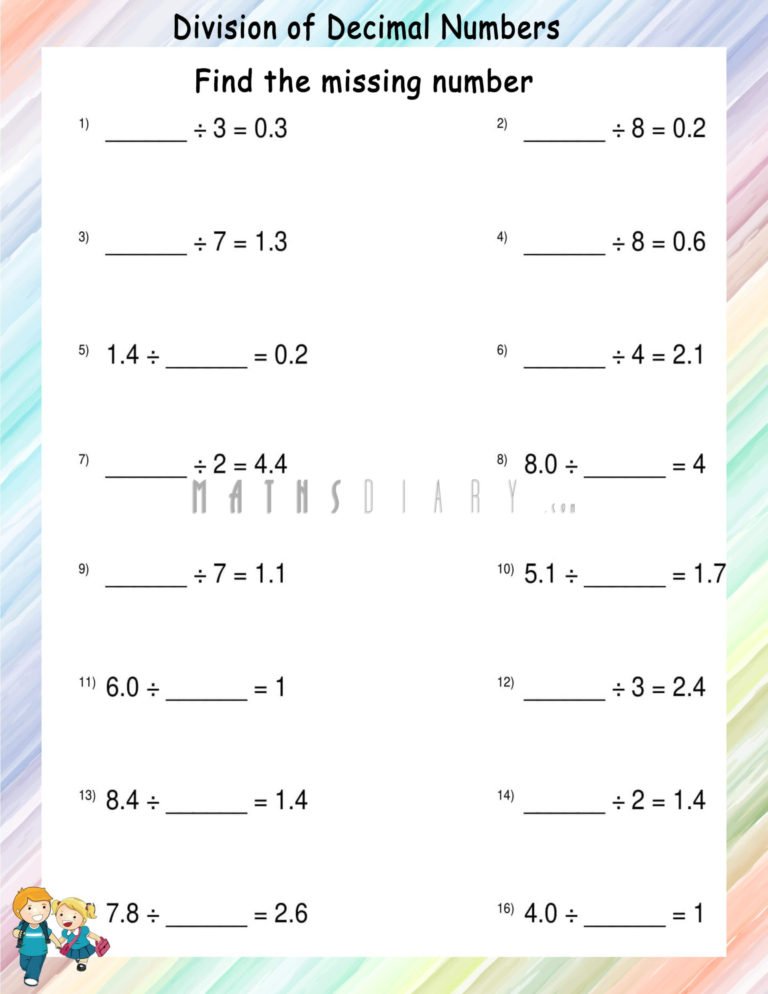 Find the missing number in division of decimal numbers - Math ...
