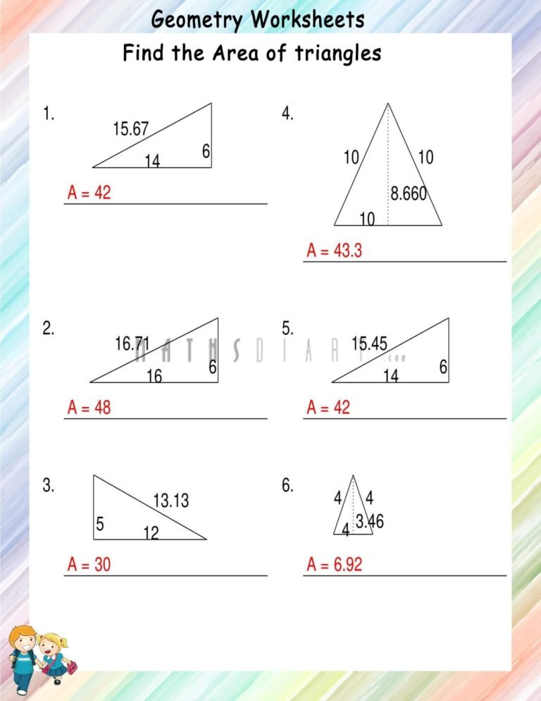 Geometry Math Worksheets - Page 2
