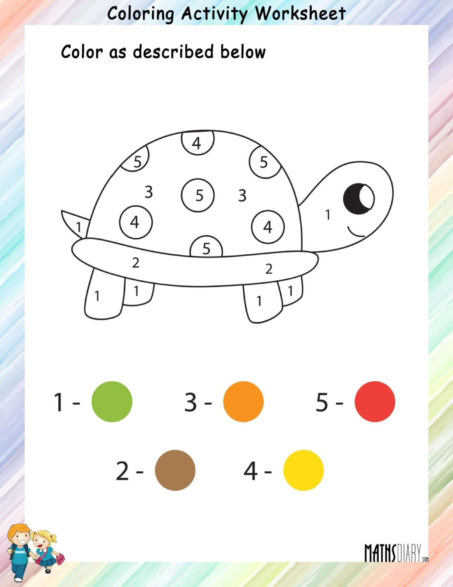 Colouring Worksheets- Nursery Math Worksheets