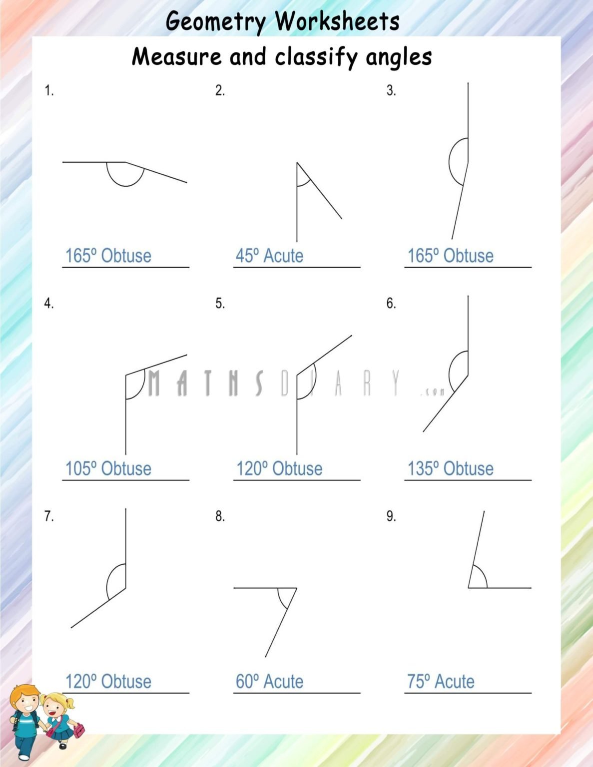 Geometry – Grade 4 Math Worksheets