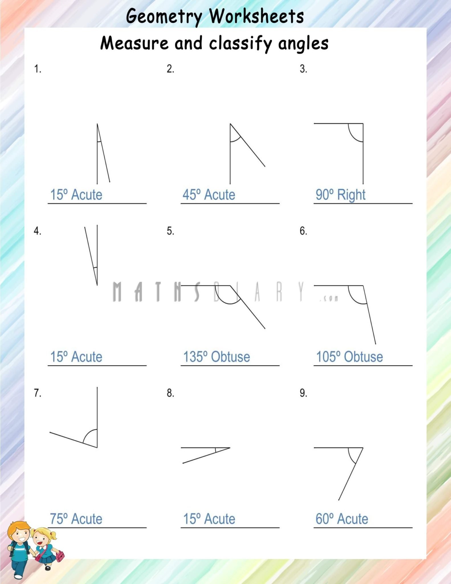 Geometry – Grade 4 Math Worksheets