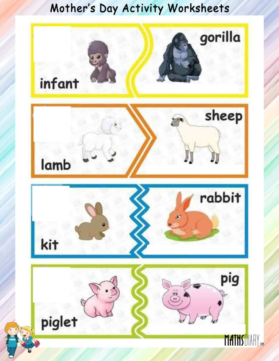 Mother’s Day Fun Activities Math Worksheets