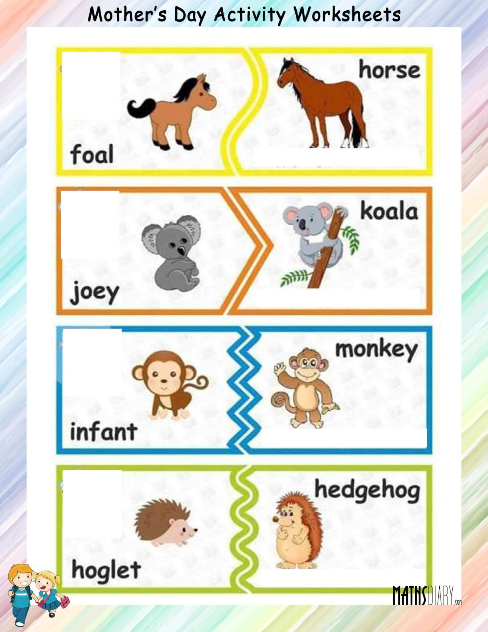 Mother’s Day Fun Activities Math Worksheets