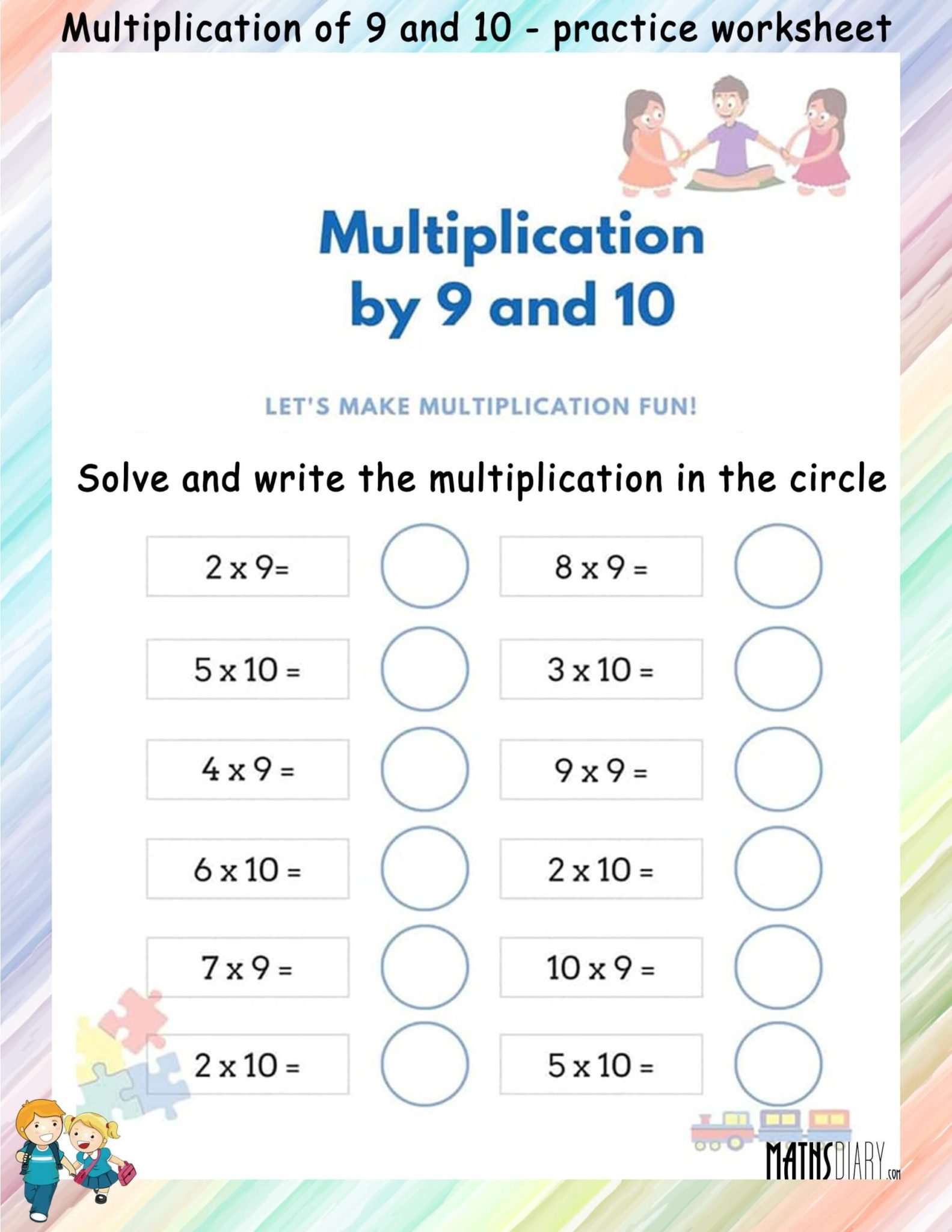 Tables and Practice sheets of Tables Math Worksheets