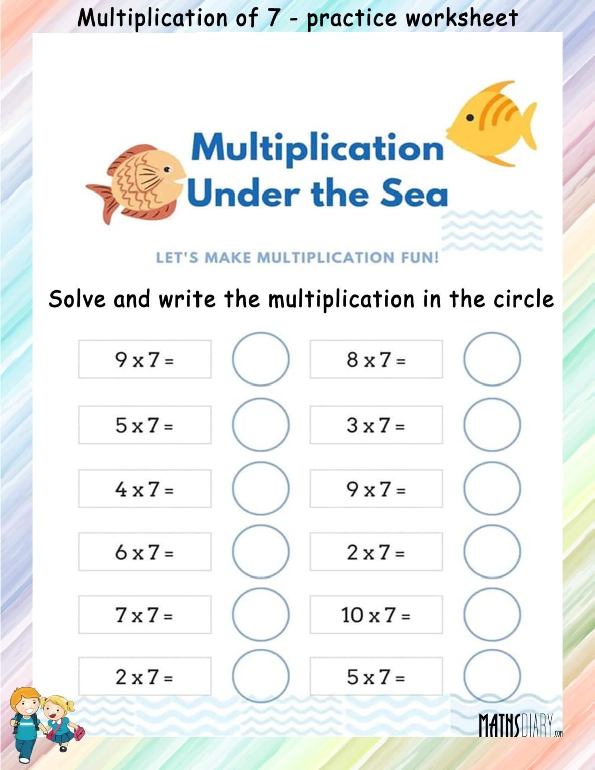 Tables and Practice sheets of Tables Math Worksheets