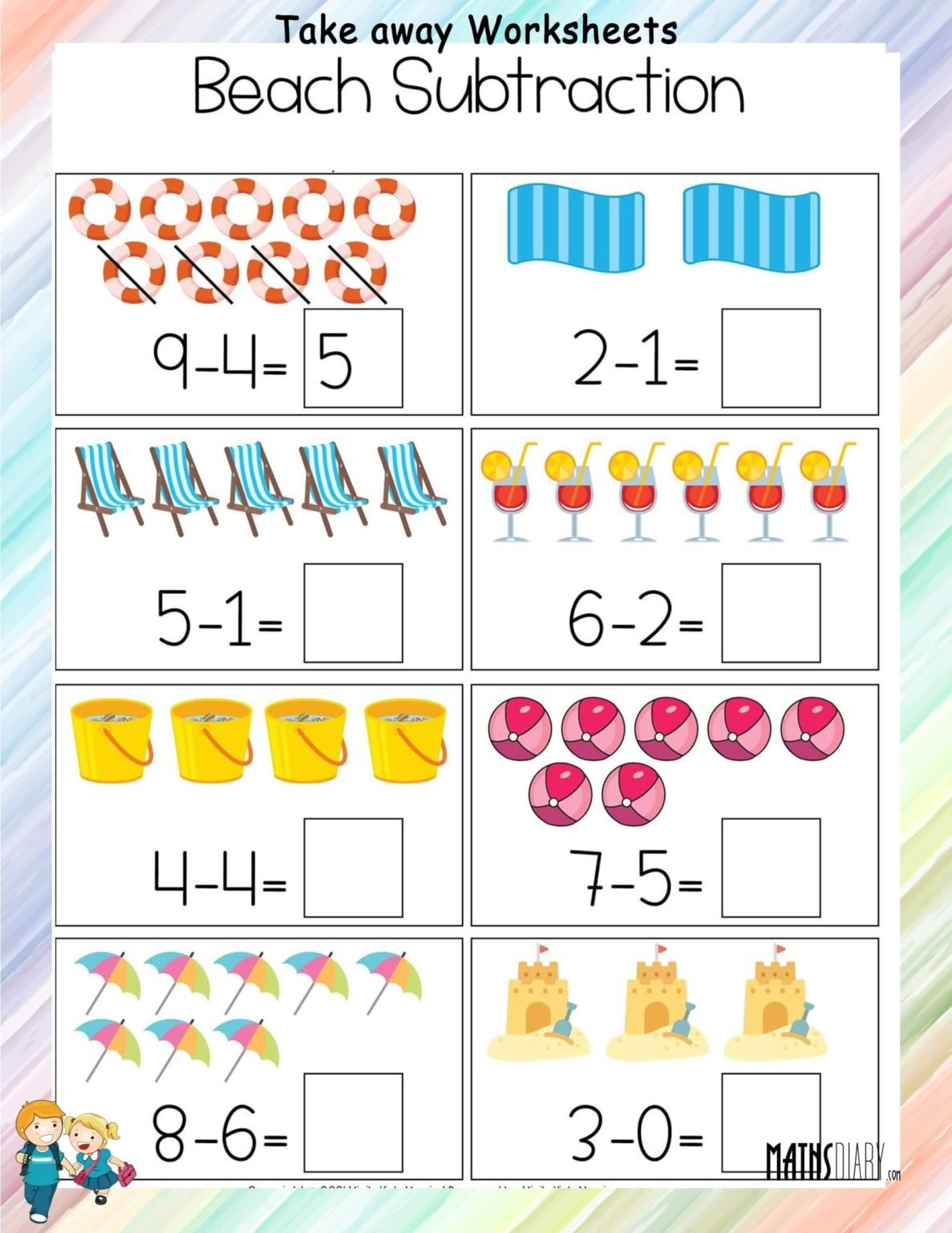 Subtraction – Grade 2 Math Worksheets