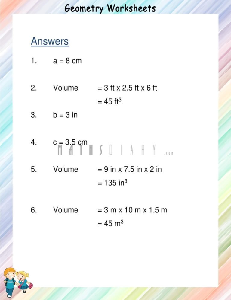 Volume of rectangular prisms and cubes - Math Worksheets - MathsDiary.com