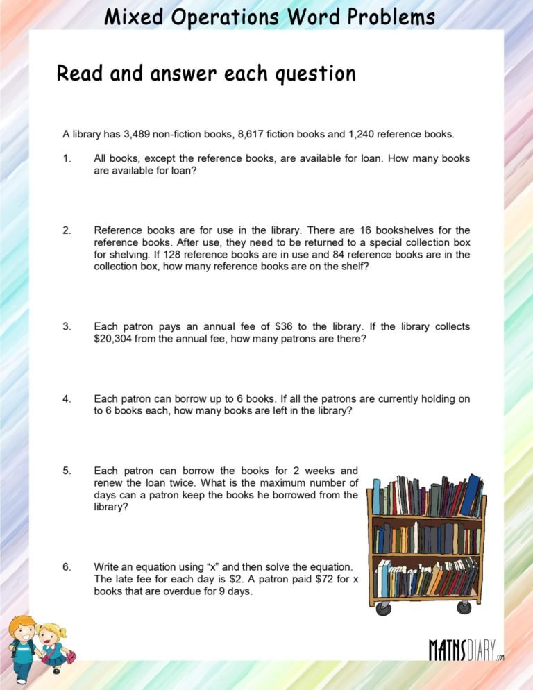 Word Problems – Division and Multiplication Worksheets - Math ...