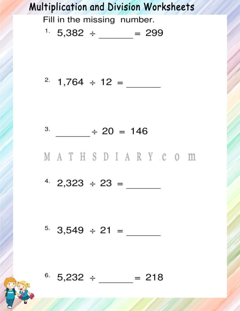 Finding missing dividend,divisor and quotient - Math Worksheets ...