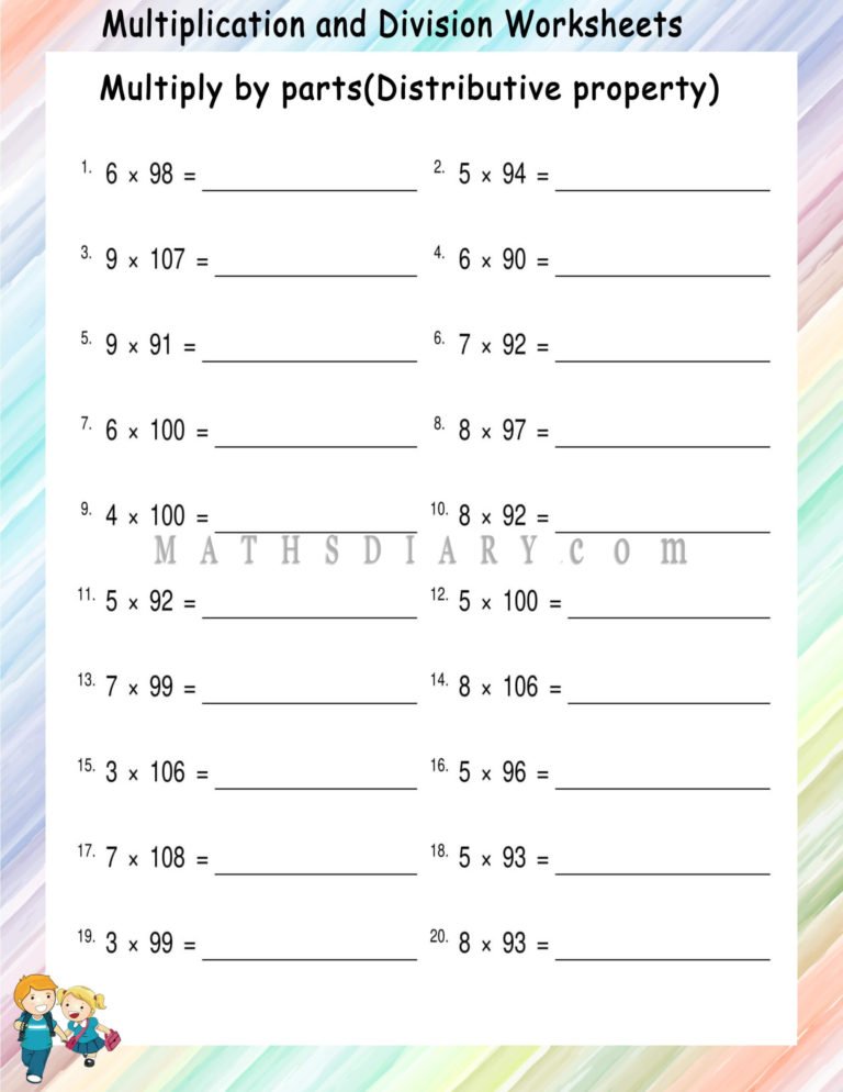 Multiplication and Division Math Worksheets