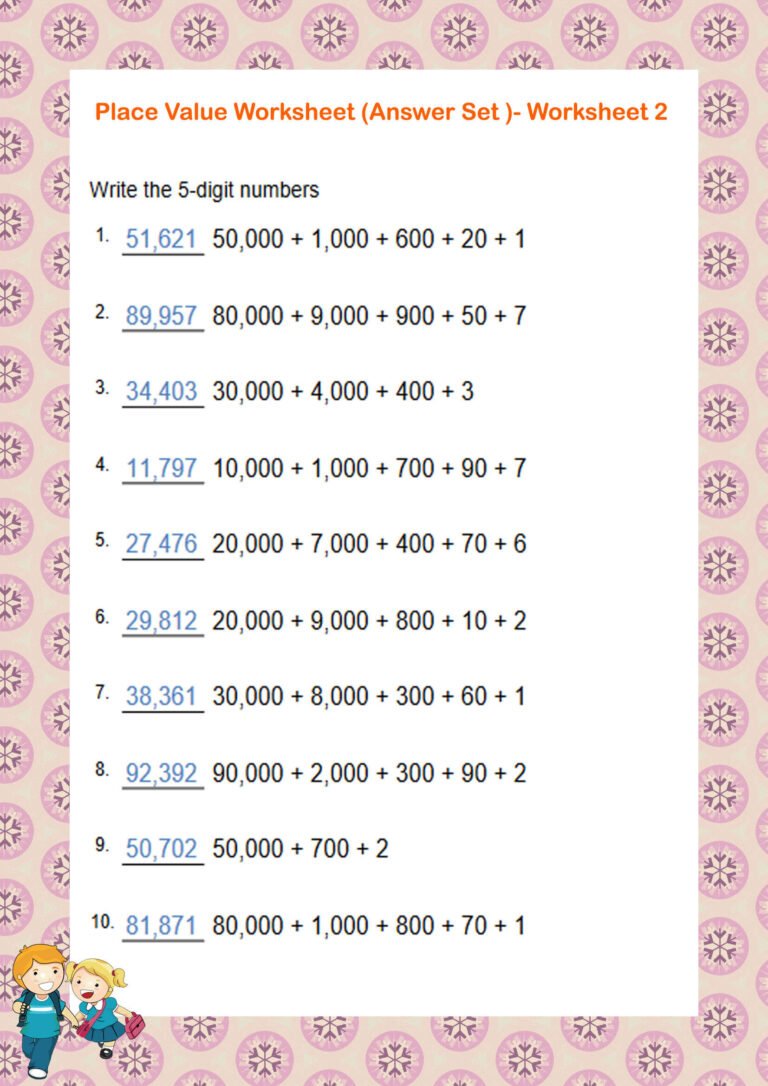 Place Value Worksheets - Math Worksheets - MathsDiary.com