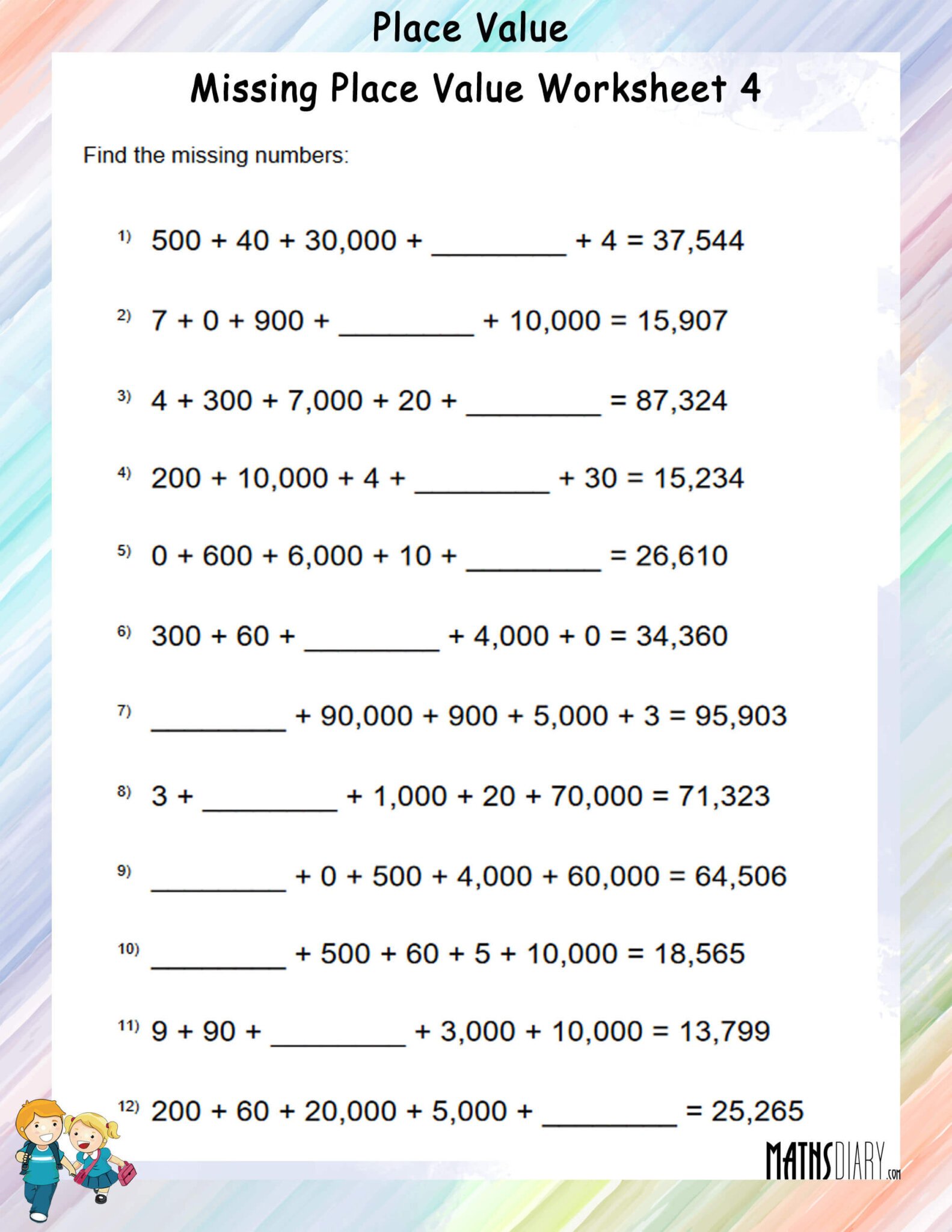 Playing With Numbers Math Worksheets