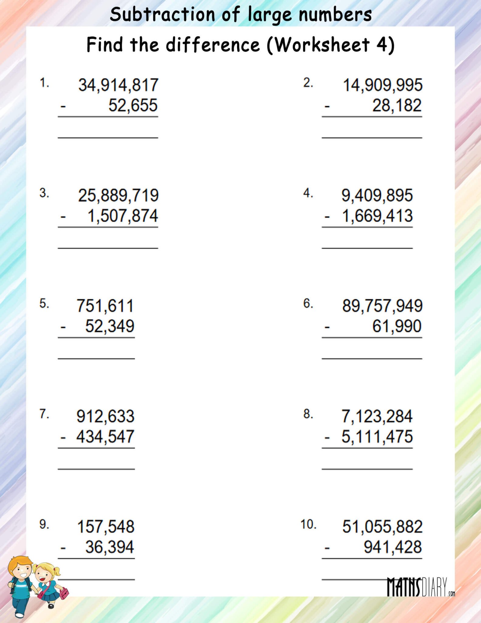Addition and Subtraction Math Worksheets