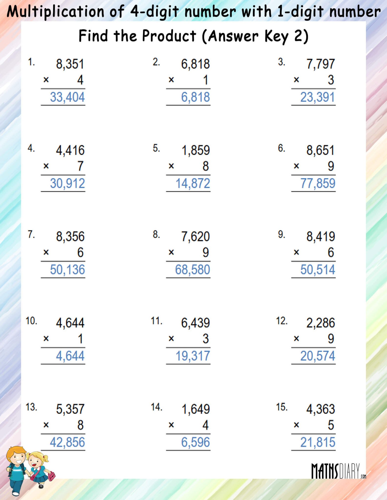 Multiplication and Division Math Worksheets