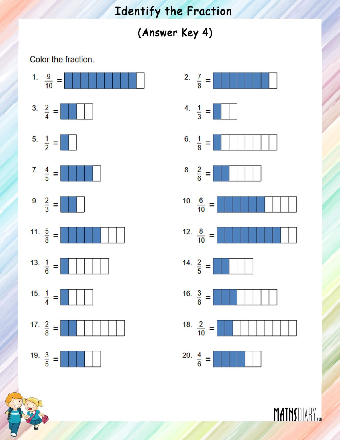 Fractions – Grade 2 Math Worksheets
