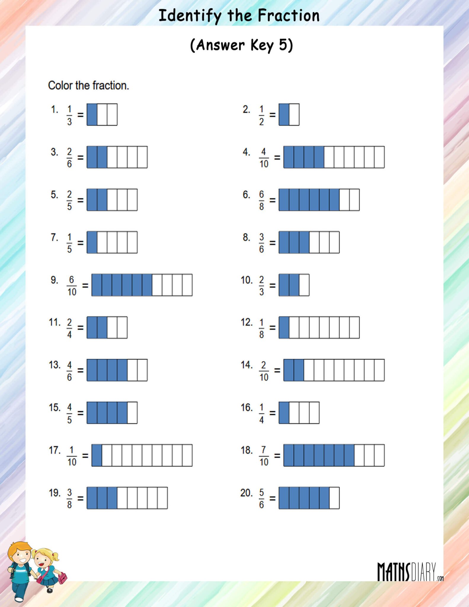Fractions – Grade 2 Math Worksheets