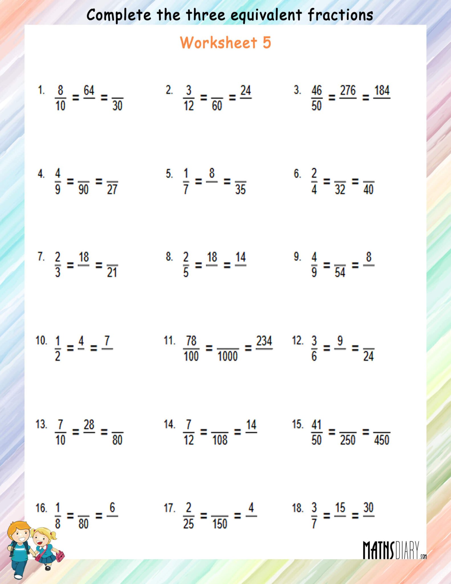 Grade 5 Math Worksheets