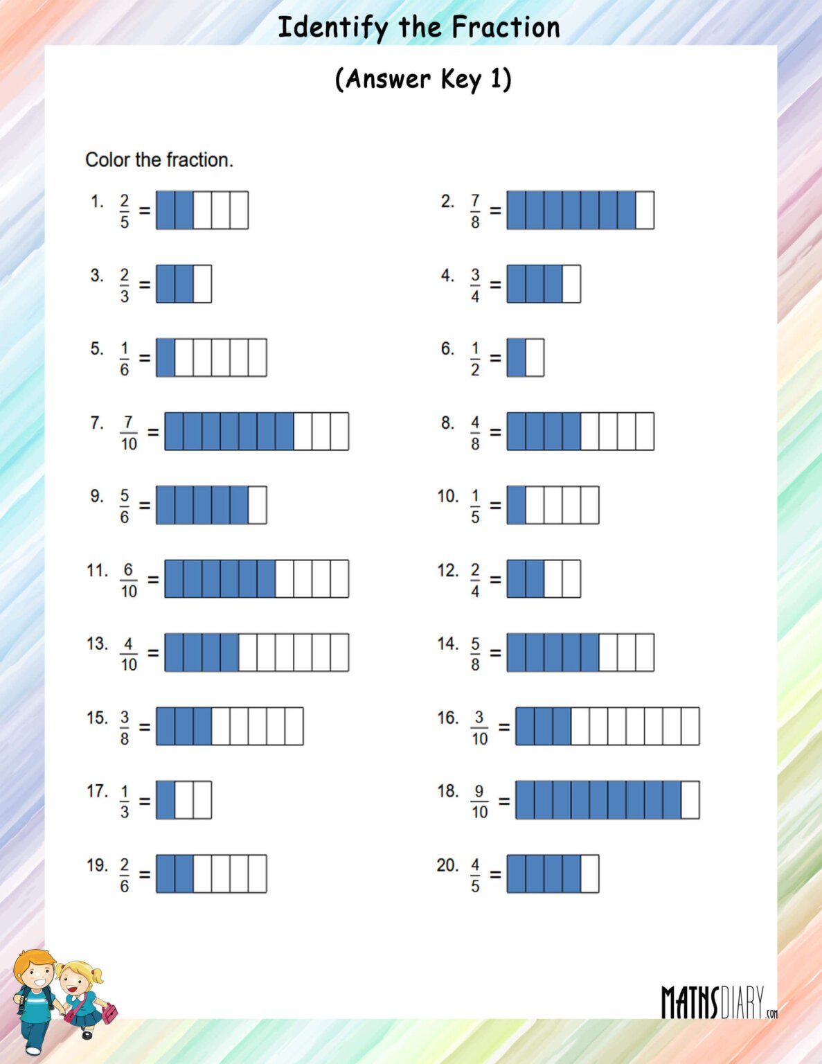 Fractions – Grade 2 Math Worksheets