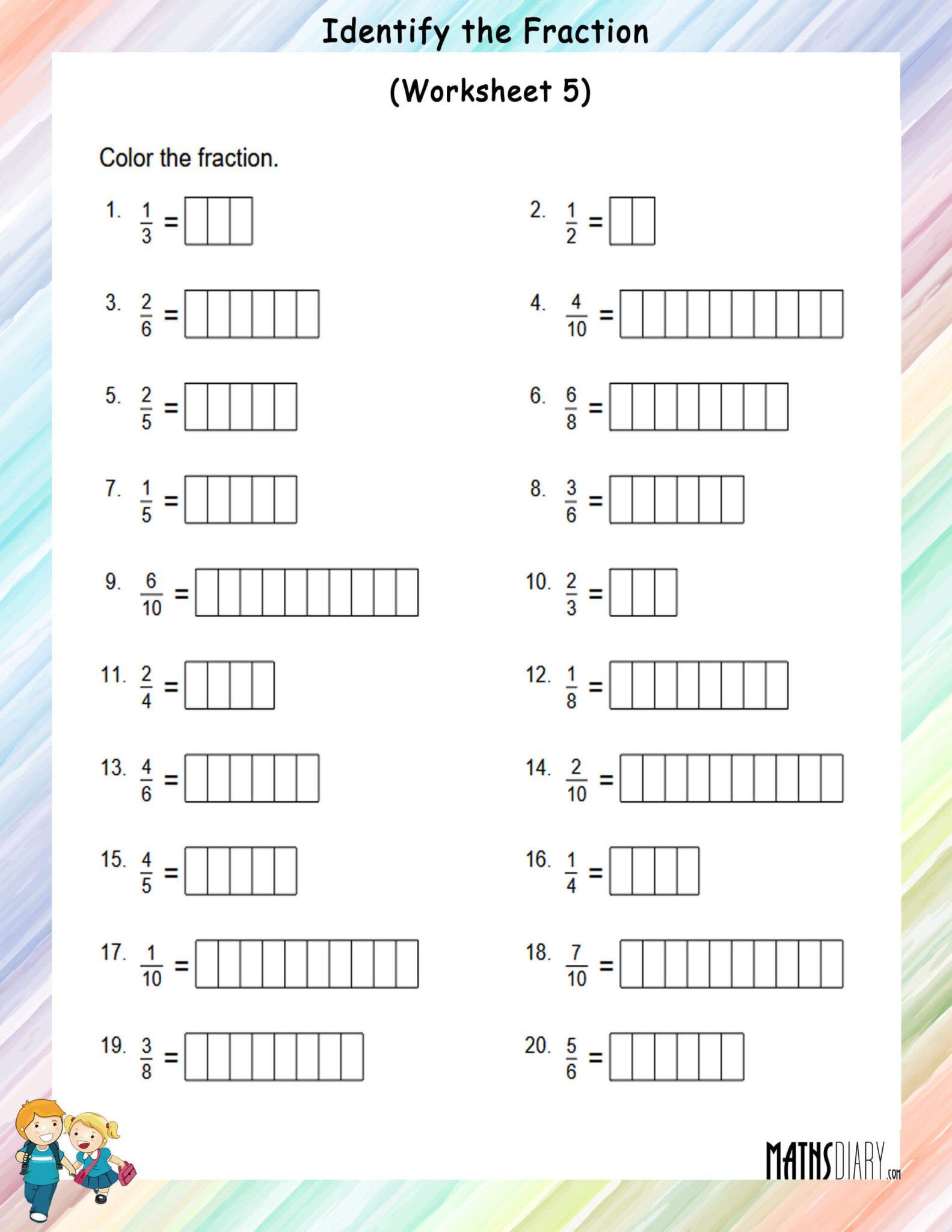Fractions – Grade 2 Math Worksheets