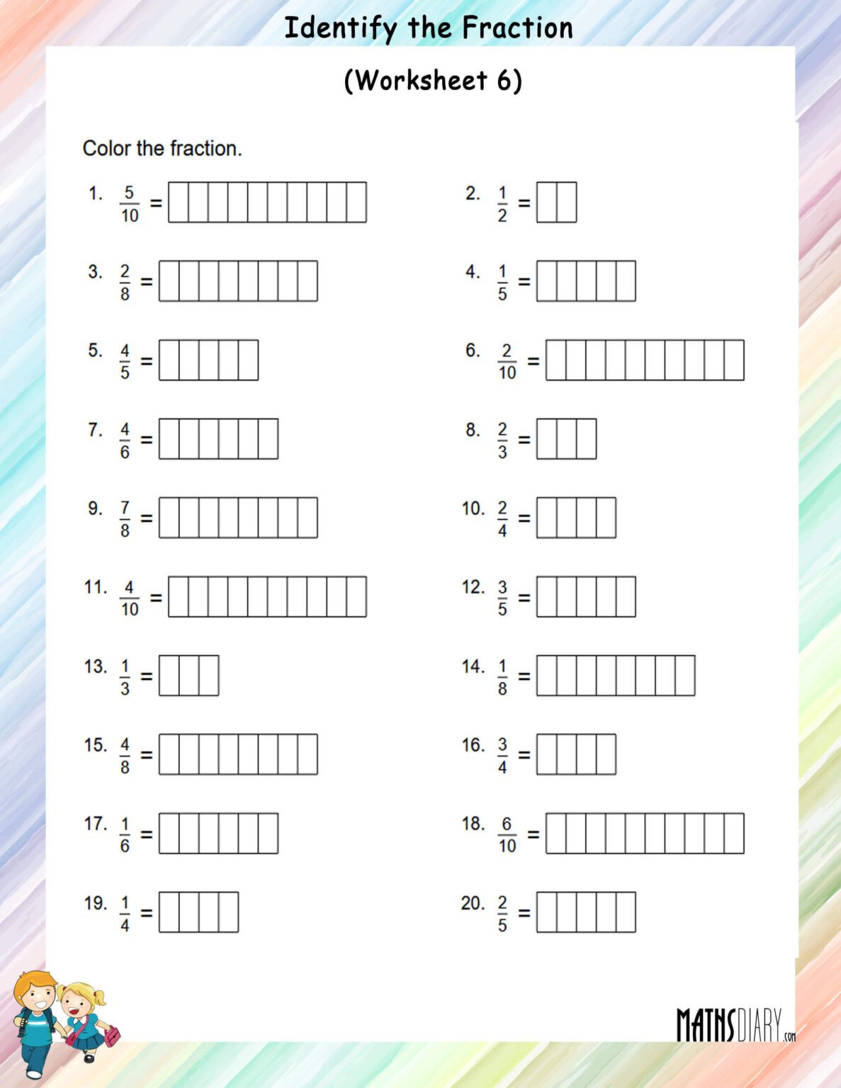 Fractions – Grade 2 Math Worksheets