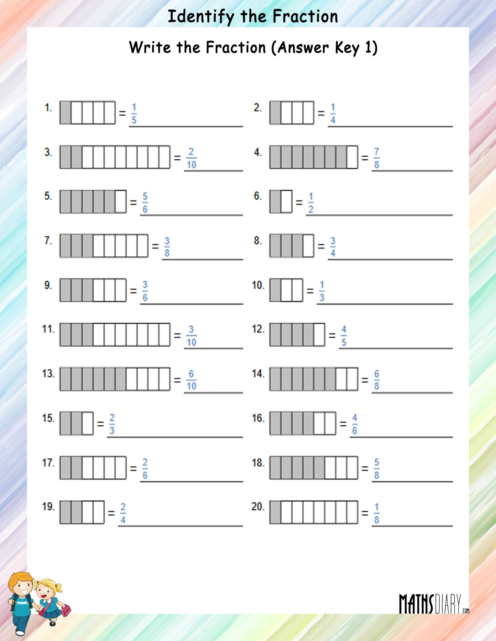 Fractions – Grade 2 Math Worksheets