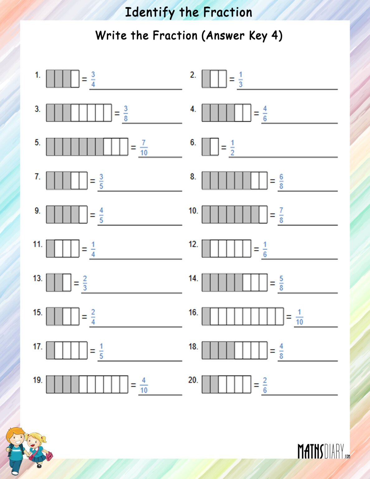 Fractions – Grade 2 Math Worksheets
