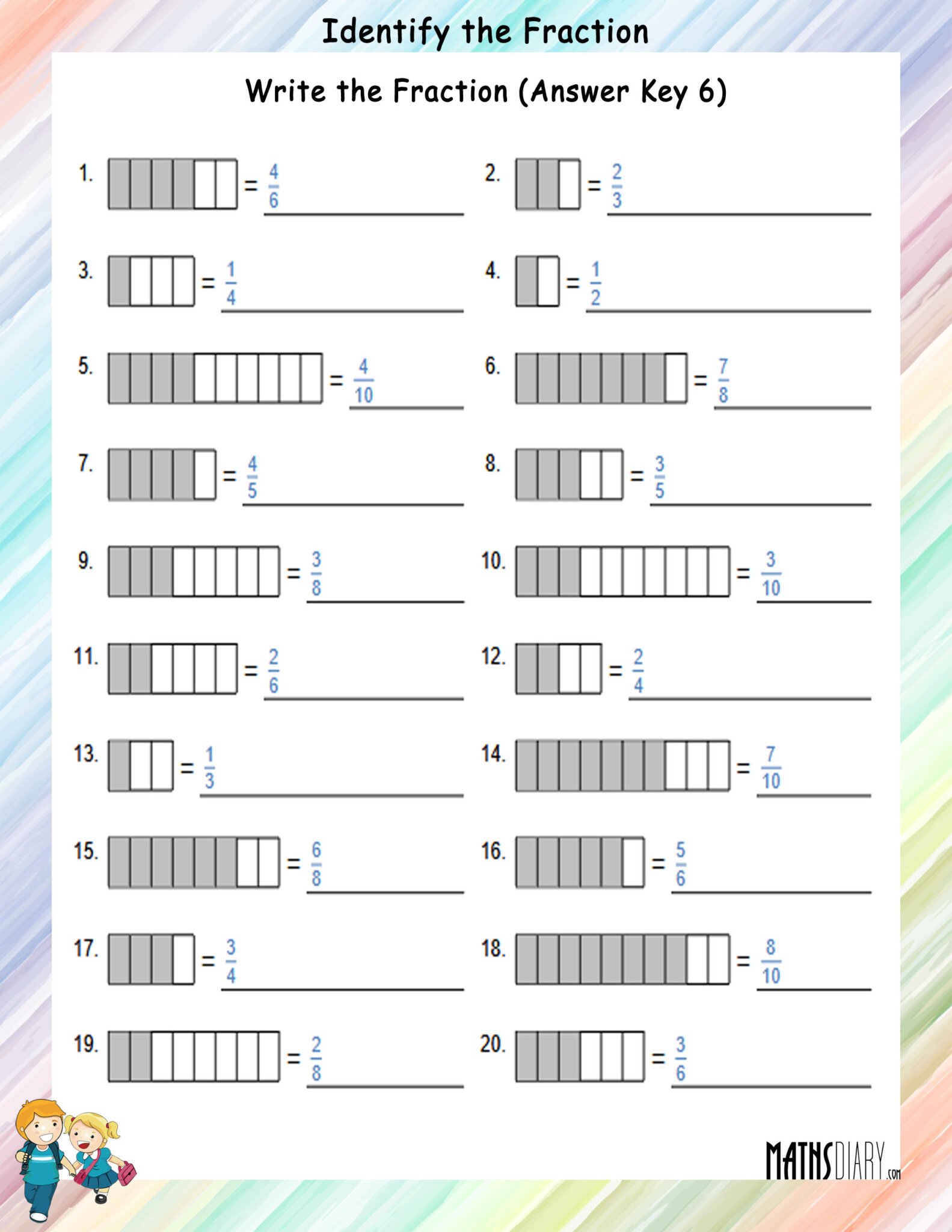 Fractions – Grade 2 Math Worksheets