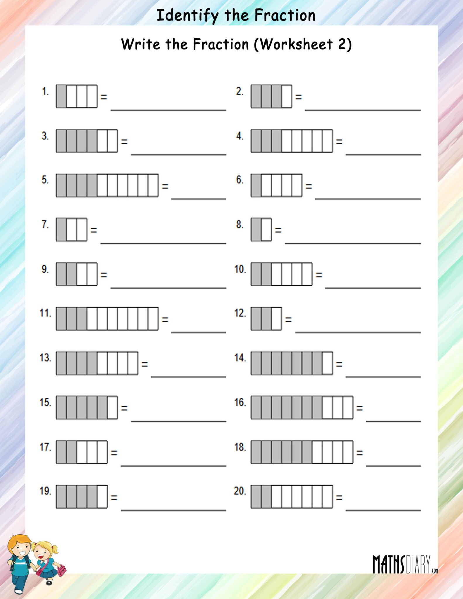 Fractions – Grade 2 Math Worksheets