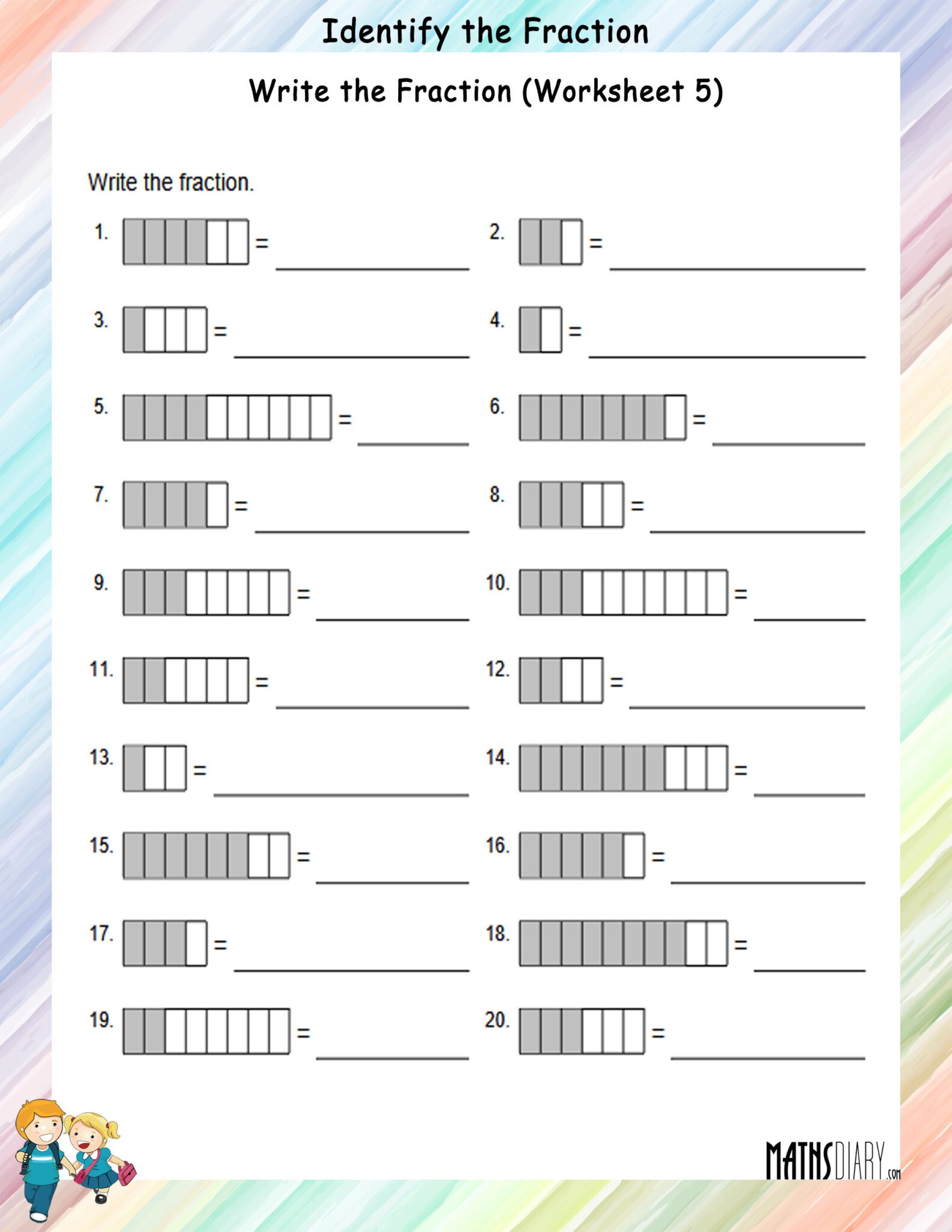 Fractions – Grade 2 Math Worksheets