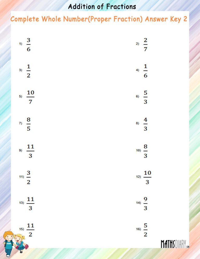 Fractions – Grade 4 Math Worksheets