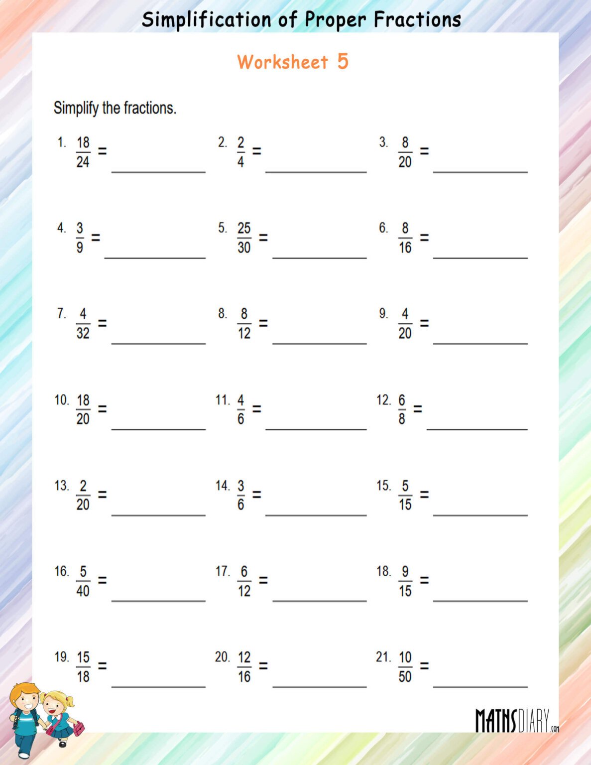 Grade 5 Math Worksheets